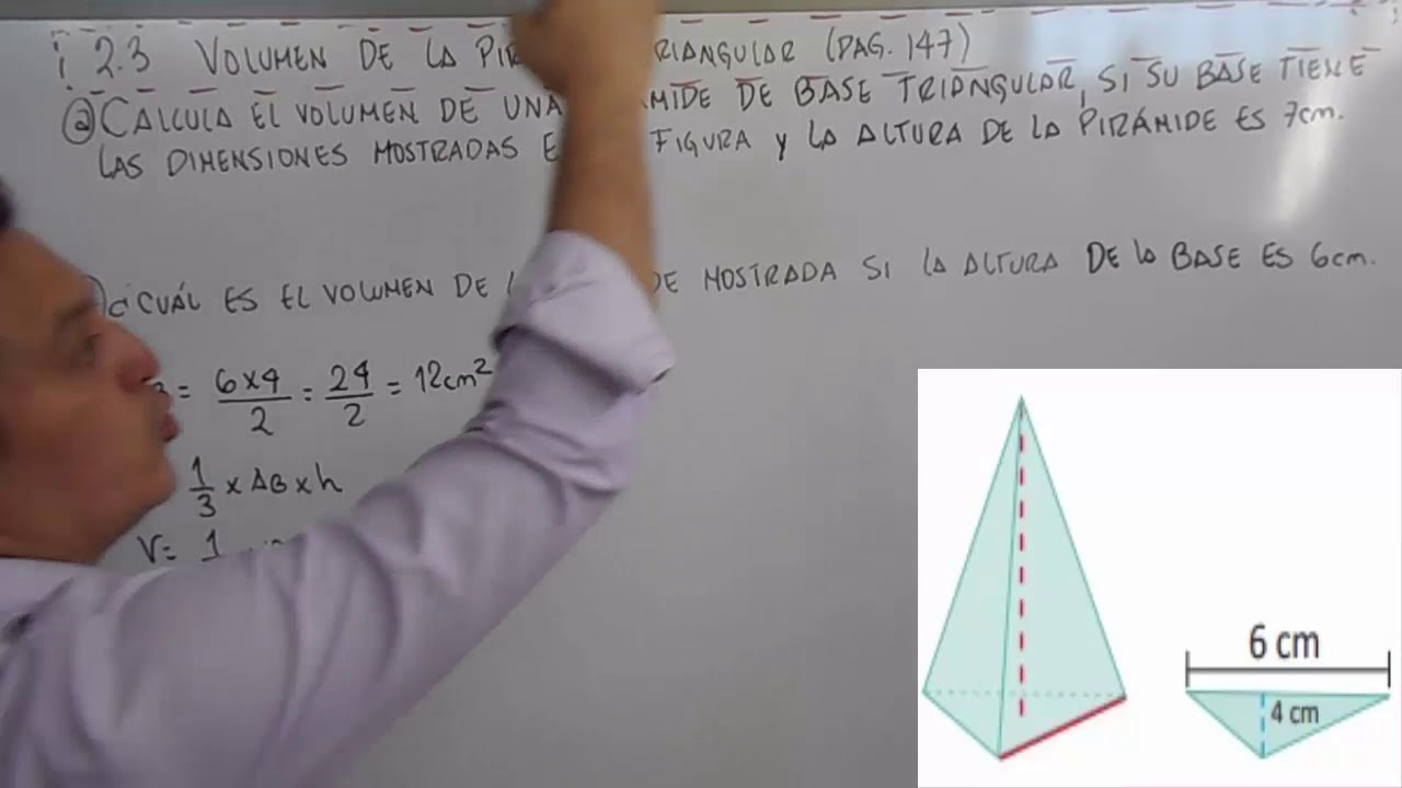 2.3 VOLUMEN DE LA PIRÁMIDE TRIANGULAR 8º GRADO - YouTube