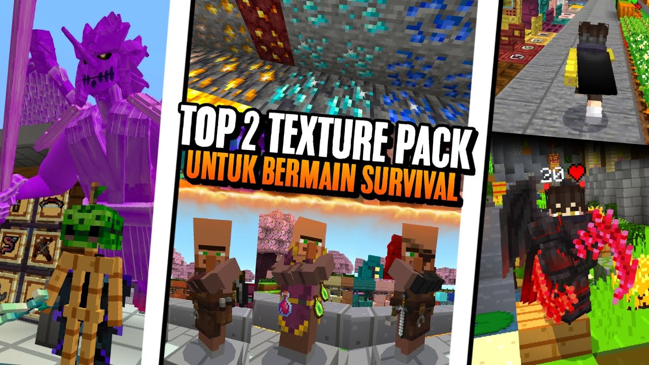 TOP 2 TEXTURE PACK YANG COCOK UNTUK BERMAIN SURVIVAL - Texture Mcpe 1. ...