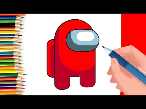 How to Draw Red Among Us | Among Us Characters - YouTube