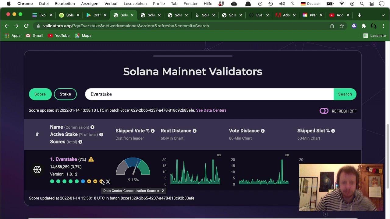 Solana Staking how to pick the best Validator. Everstake vs small ...