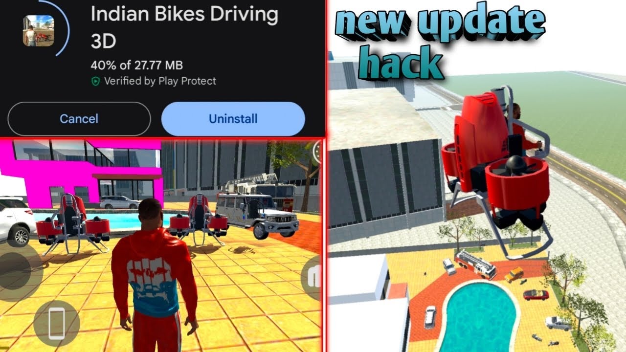 indian bike driving 3d new update hack new all cheat code - YouTube