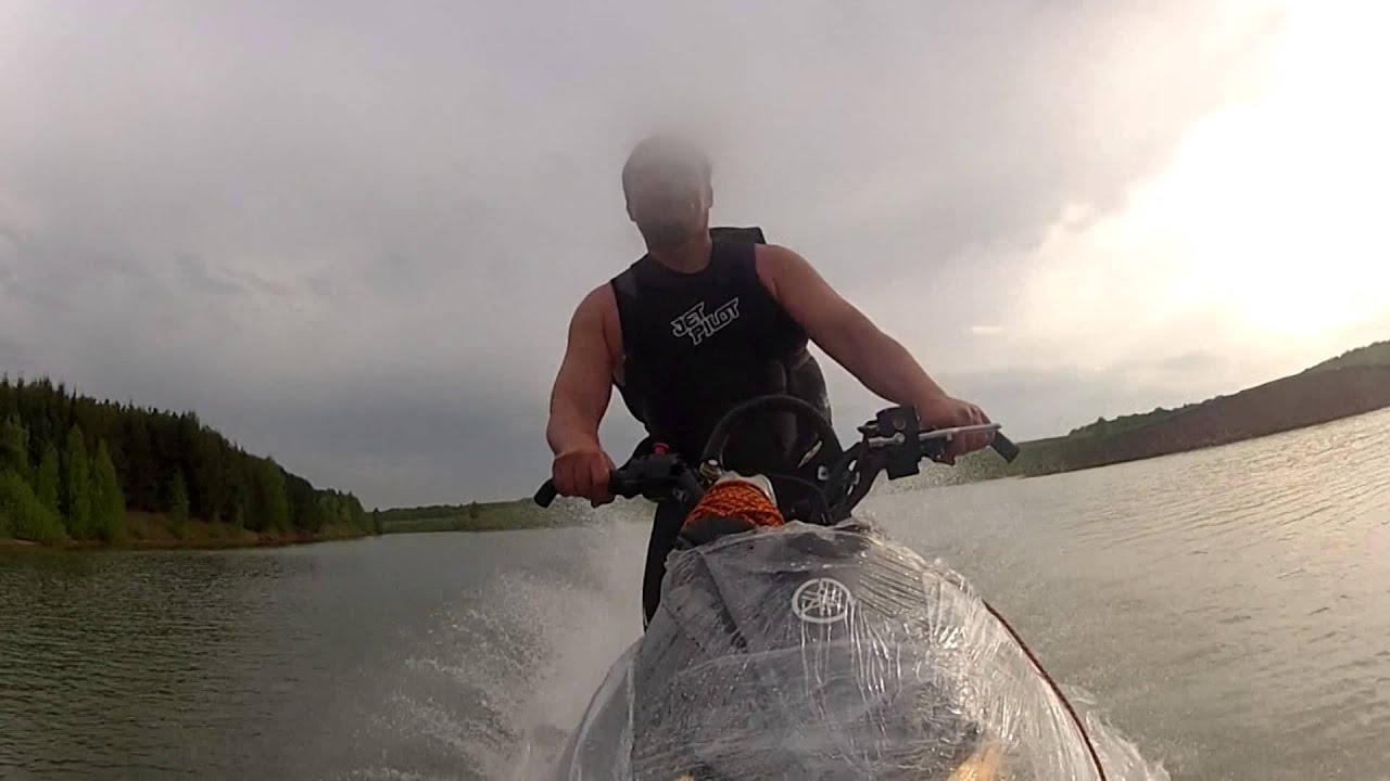 Snowmobile Water Skipping - YouTube