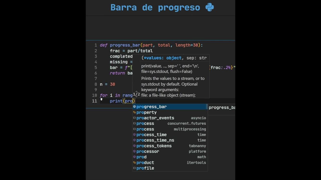 Barra De Progreso En Python Dev Matematicas Python Vscode Programacion