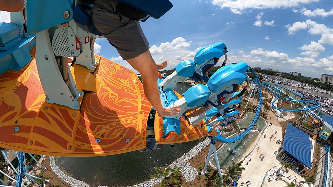Surf Coaster: PIPELINE, Standing Airtime POV - SeaWorld Orlando - YouTube