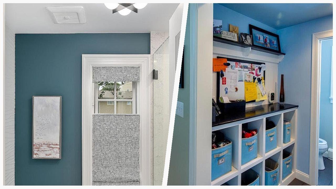 75 Transitional Turquoise Powder Room Design Ideas You'll Love 💎 - YouTube