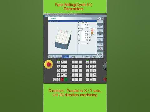 Siemens Sinutrain 840Dsl/828D | Face Milling (Cycle 61) Parameters - Part 1 - YouTube
