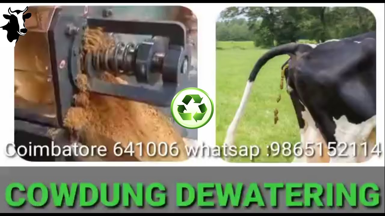Cow Dung Dewatering Machine. Gober se business. काऊ डांग डिवाडिरिग मसीन ...
