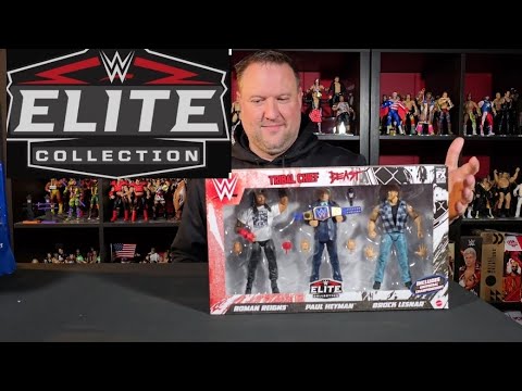 Unboxing Mattel's WWE Elite 3 Pack of Reigns, Lesnar and Heyman - YouTube