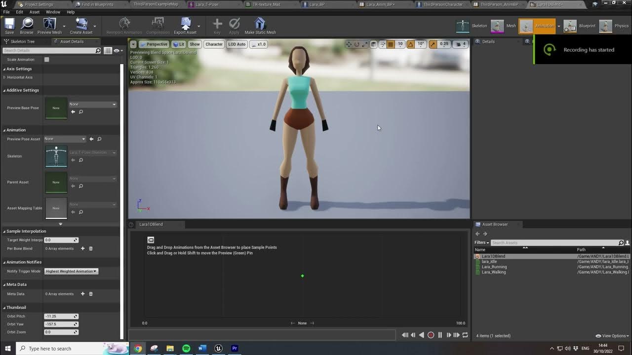 4. UE4 QUICK custom character state machines and 1D blendspaces - YouTube