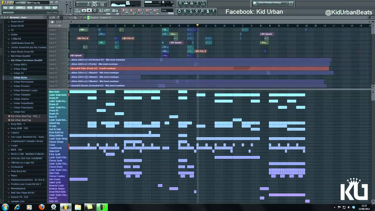 FL Studio 10 - Bell/Trap/Kid Urban Beat 720p [HD] - YouTube