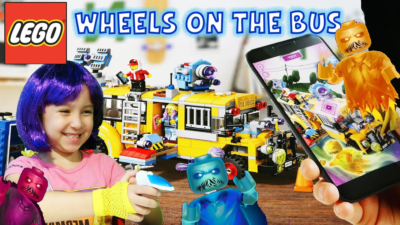 WHEELS ON THE ghost BUS NURSERY RHYME - LEGO ghost BUS PRETEND PLAY for ...