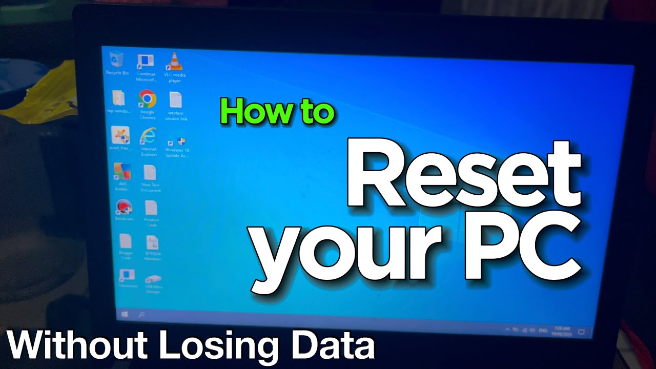 How to Reset you PC Without Losing Files - YouTube