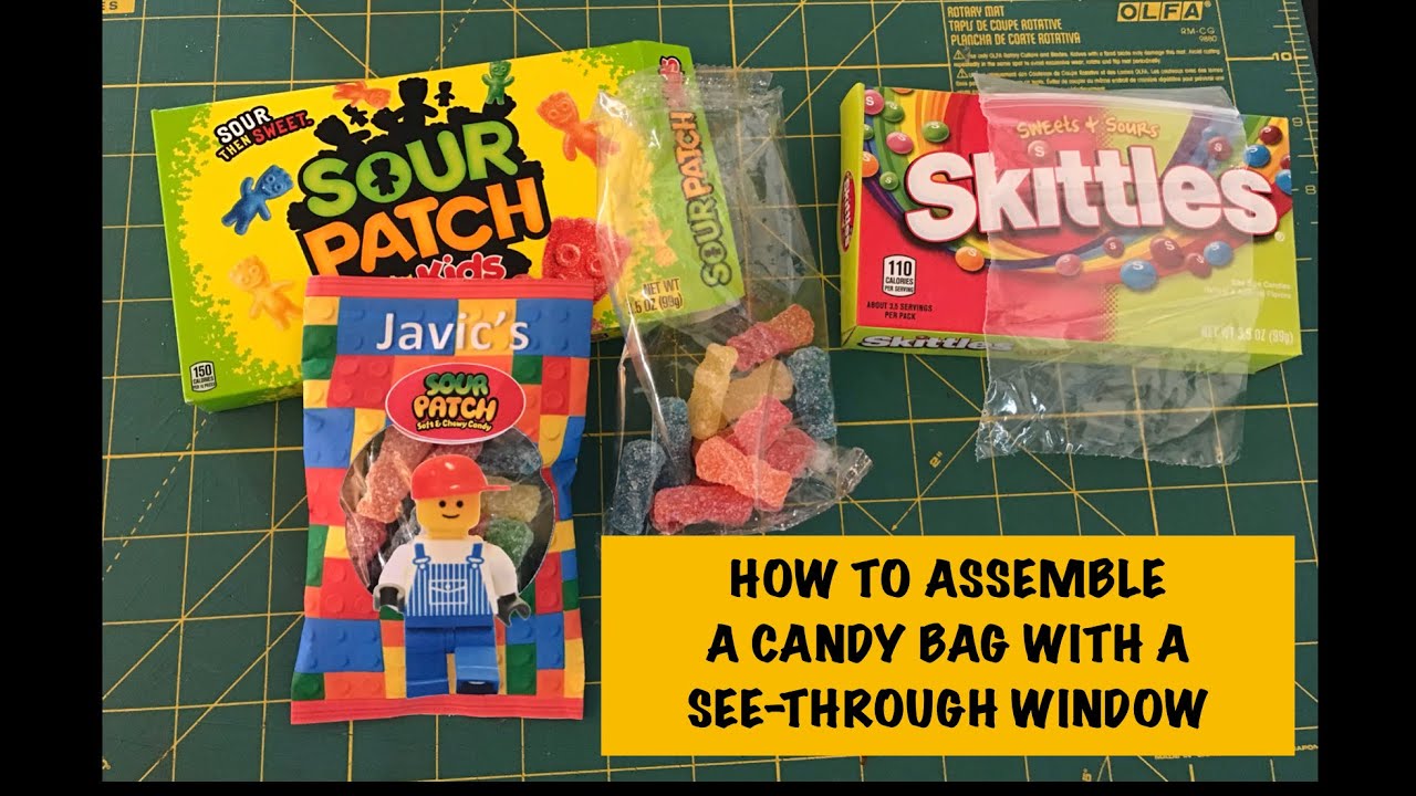 How To Assemble A Candy Bag With A Window - YouTube