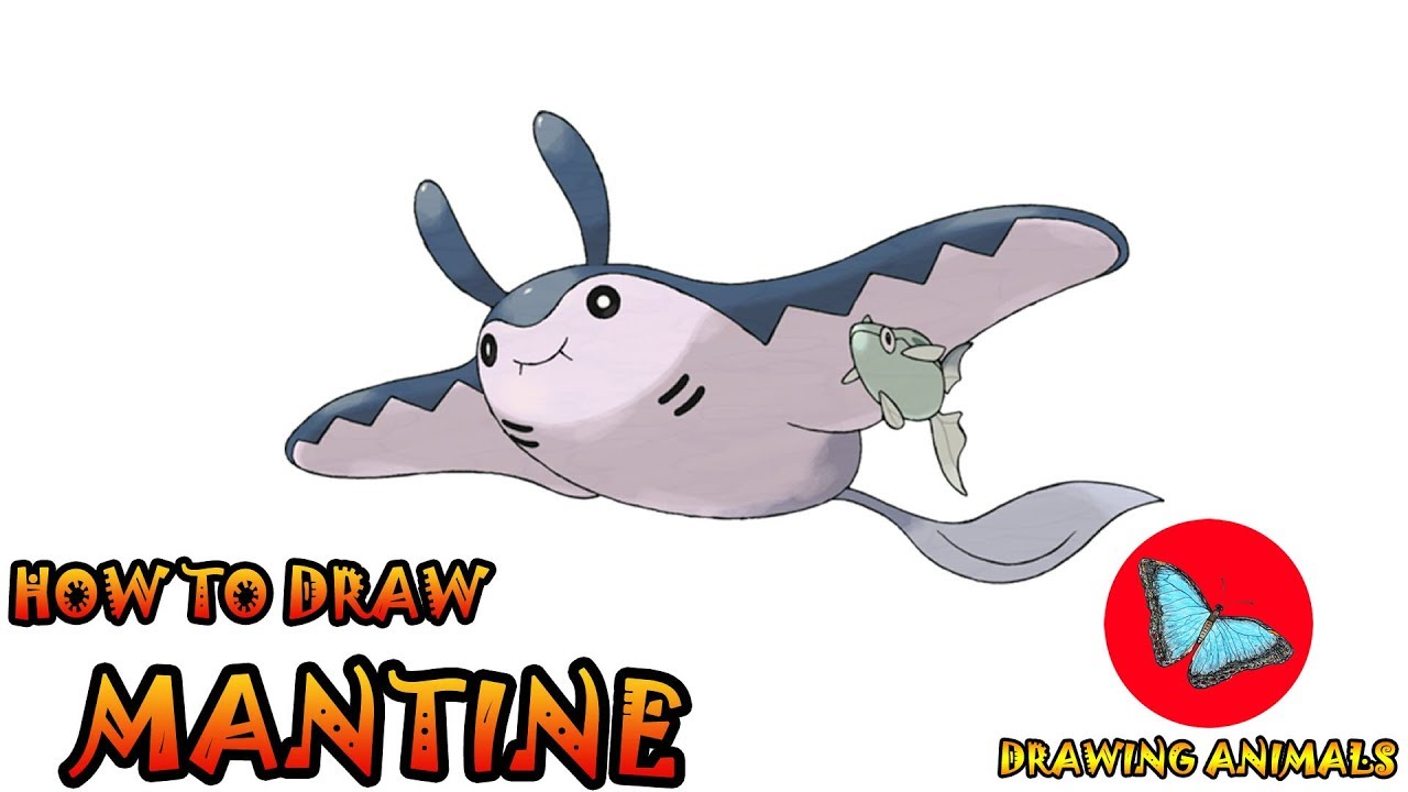 How To Draw Mantine Pokemon | Coloring and Drawing For Kids - YouTube