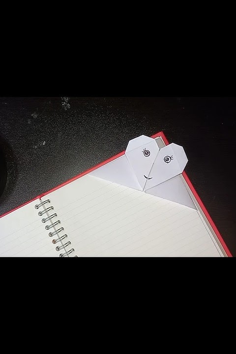 Origami Paper Heart Corner Bookmark Origami Paper Craft Art Viral