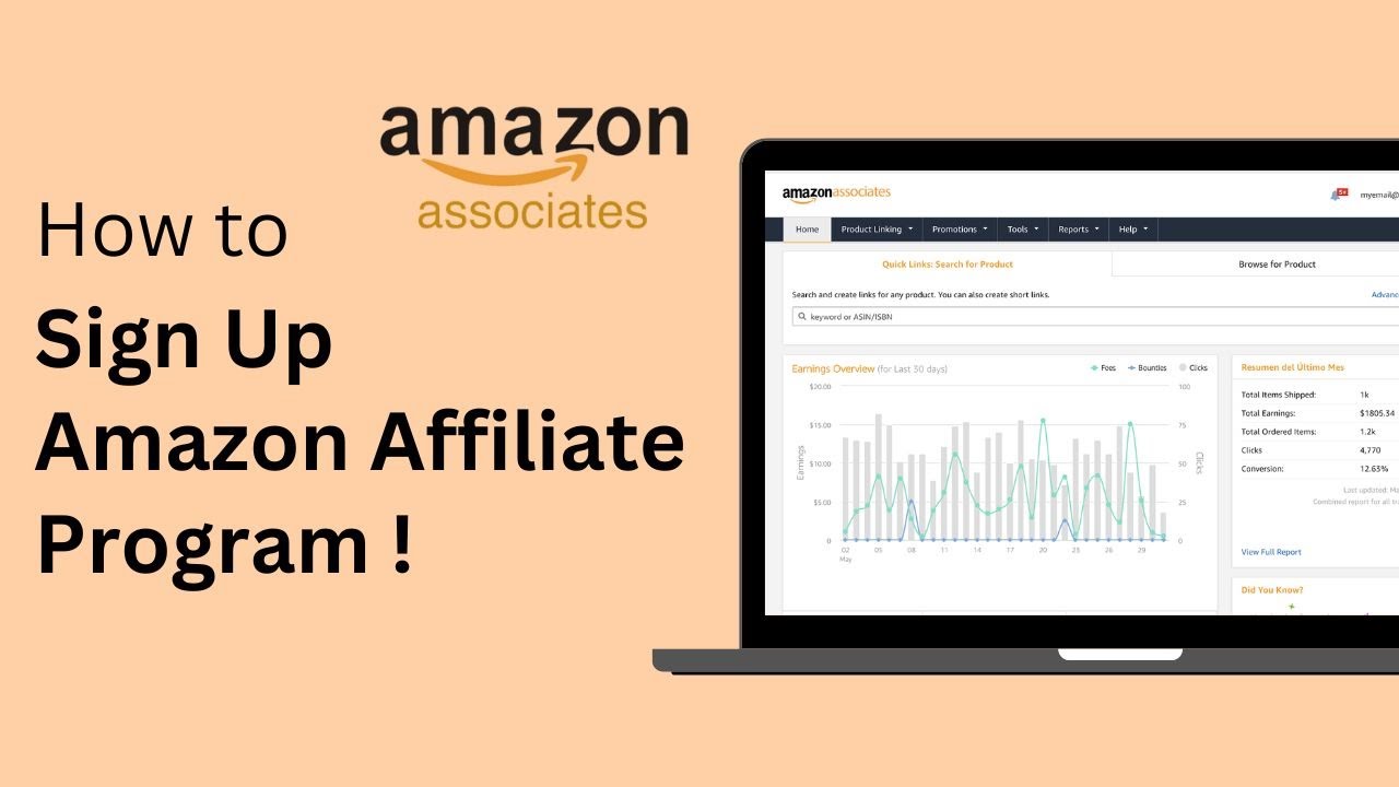 How To Sign Up For Amazon Affiliate Program (Step By Step For Beginners) ! - YouTube