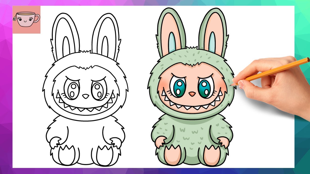 How To Draw Ququ Labubu Have A Seat | The Monsters - Pop Mart | Easy ...