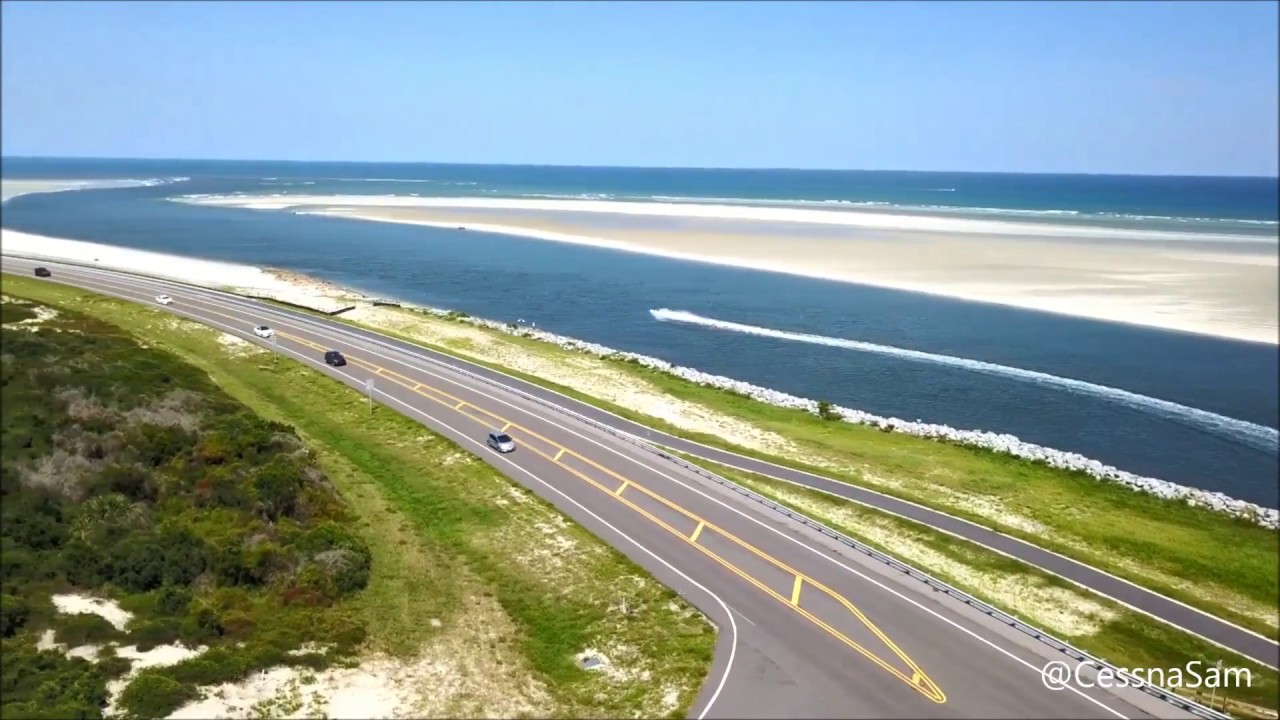 DJI Mavic Pro Drone Florida Beach Footage - Fort George Inlet - YouTube