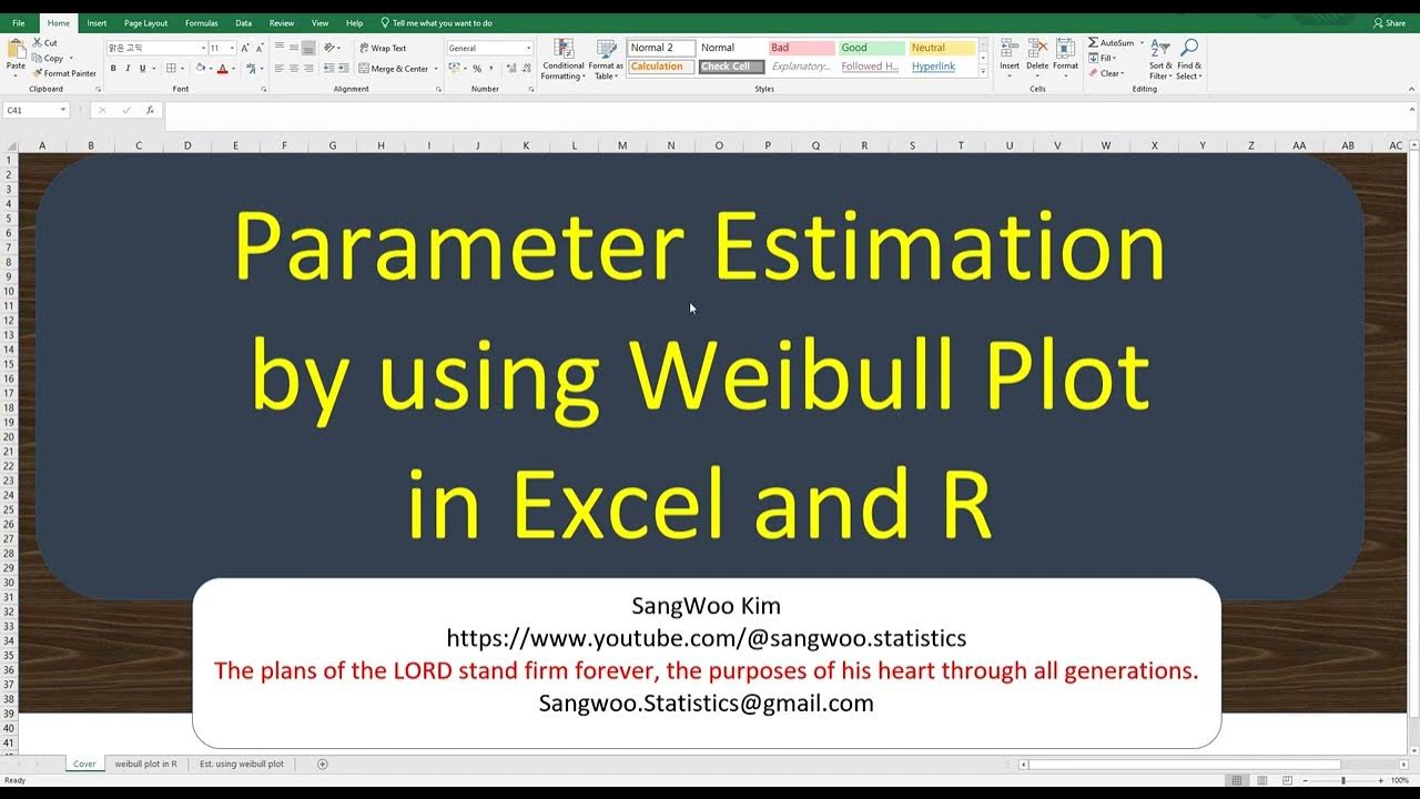 290 Parameter Estimation by using Weibull Plot in Excel and R - YouTube