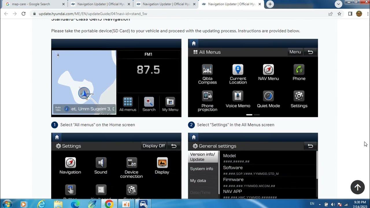 Hyundai Tucson TL/NX4/NX4e navigation system and map update step by step - YouTube