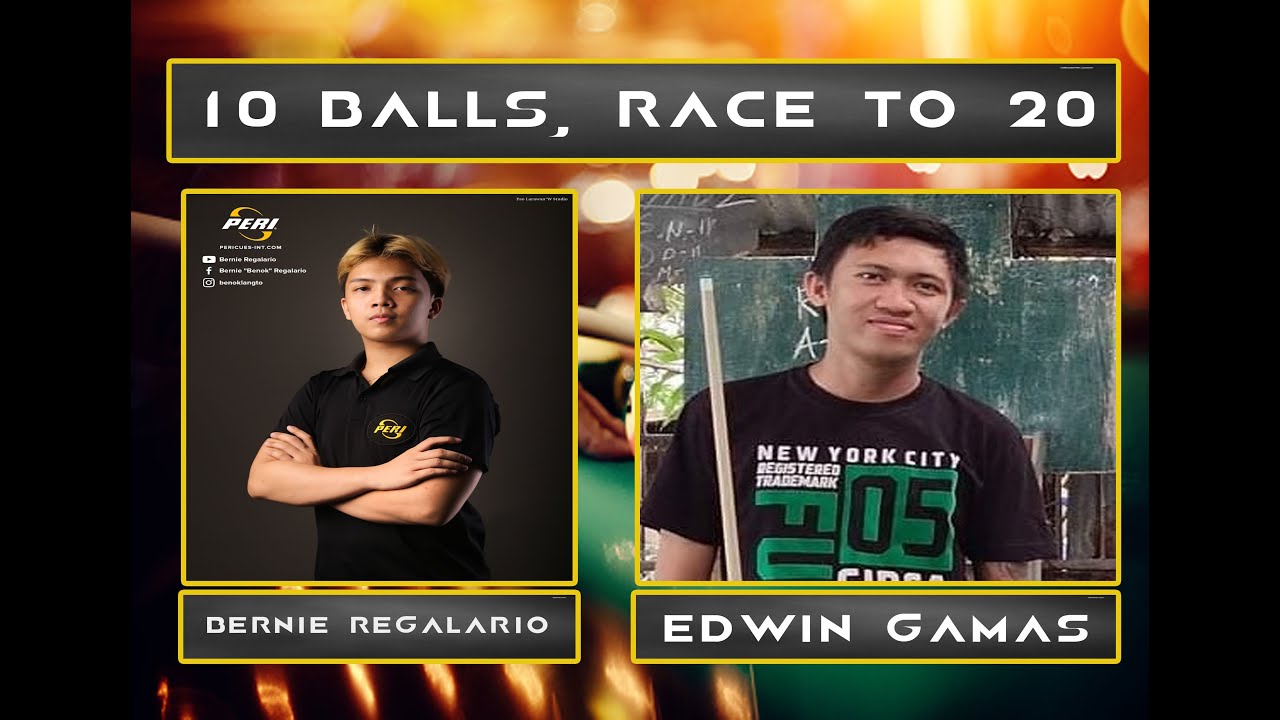 Bernie "Benok" Regalario vs Edwin "Itik" Gamas | Race 20 | 10balls - YouTube