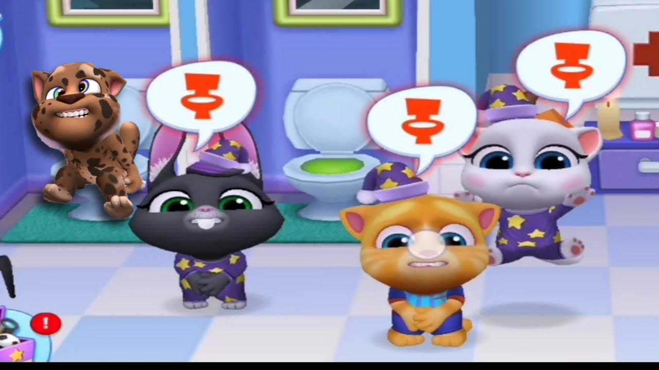 my talking tom friends episode 34 - Toilet poop sound / ios android ...