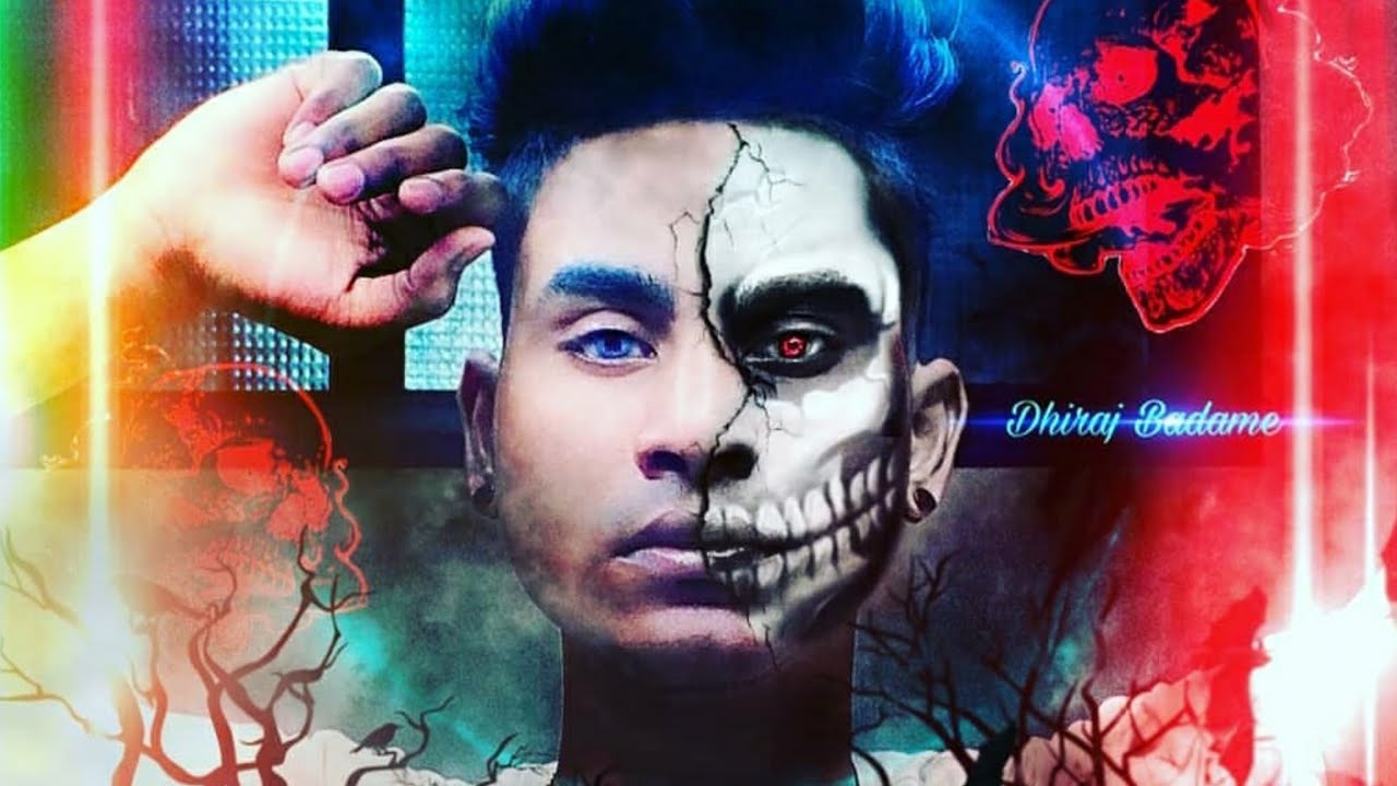 Skull Face | Scary Editing | Picsart | Mobile Editing Ideas . - YouTube