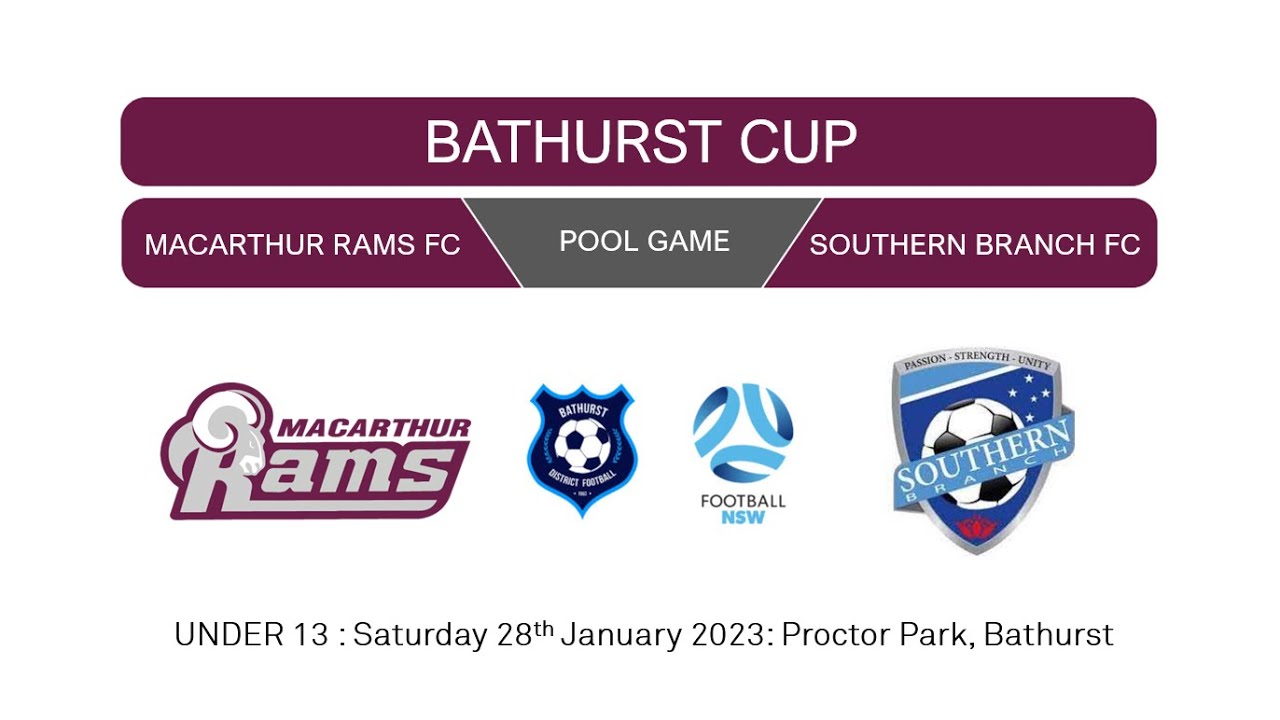 Bathurst Cup U13 Pool Game - Macarthur Rams FC v Southern Branch FC ...
