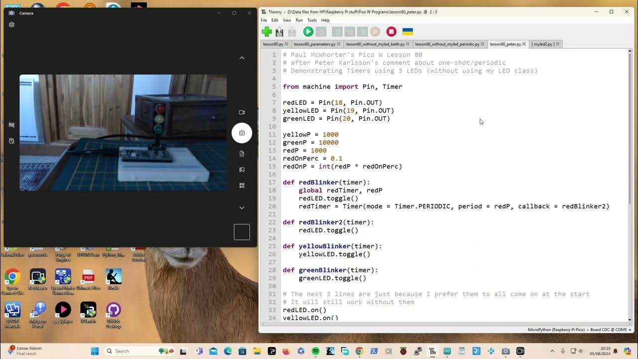 My 3rd (and final) video for Paul McWhorter's Pico W Lesson 80 - Using ...