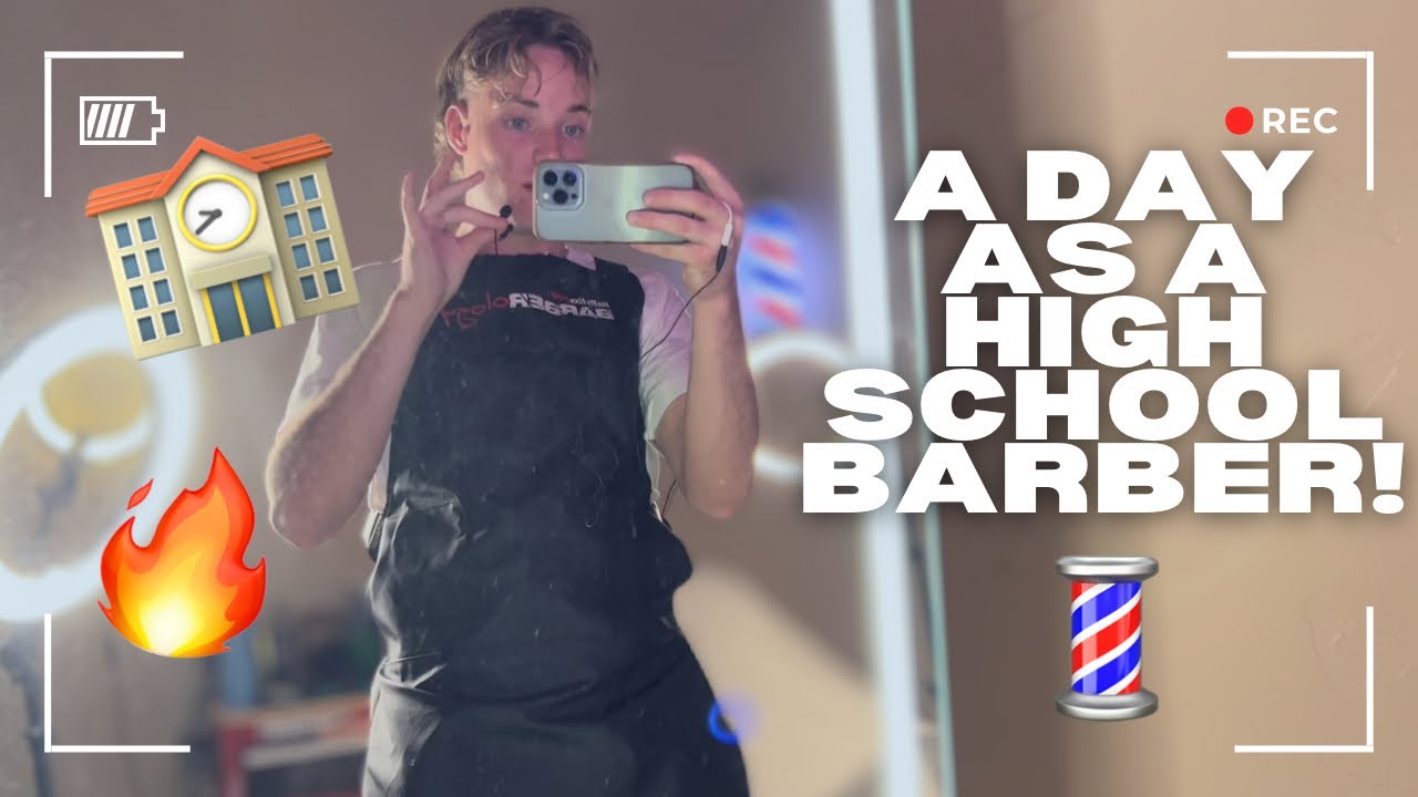 Day in the Life 18 y/o Barber! | HIGH SCHOOL VLOG💈 - YouTube