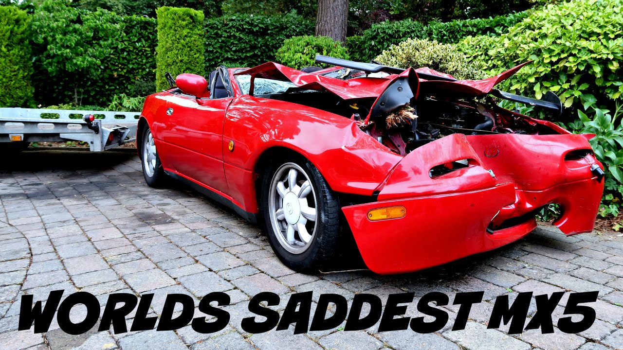 What Happens To An MX5 When It's Crashed Into A Tree?! - YouTube