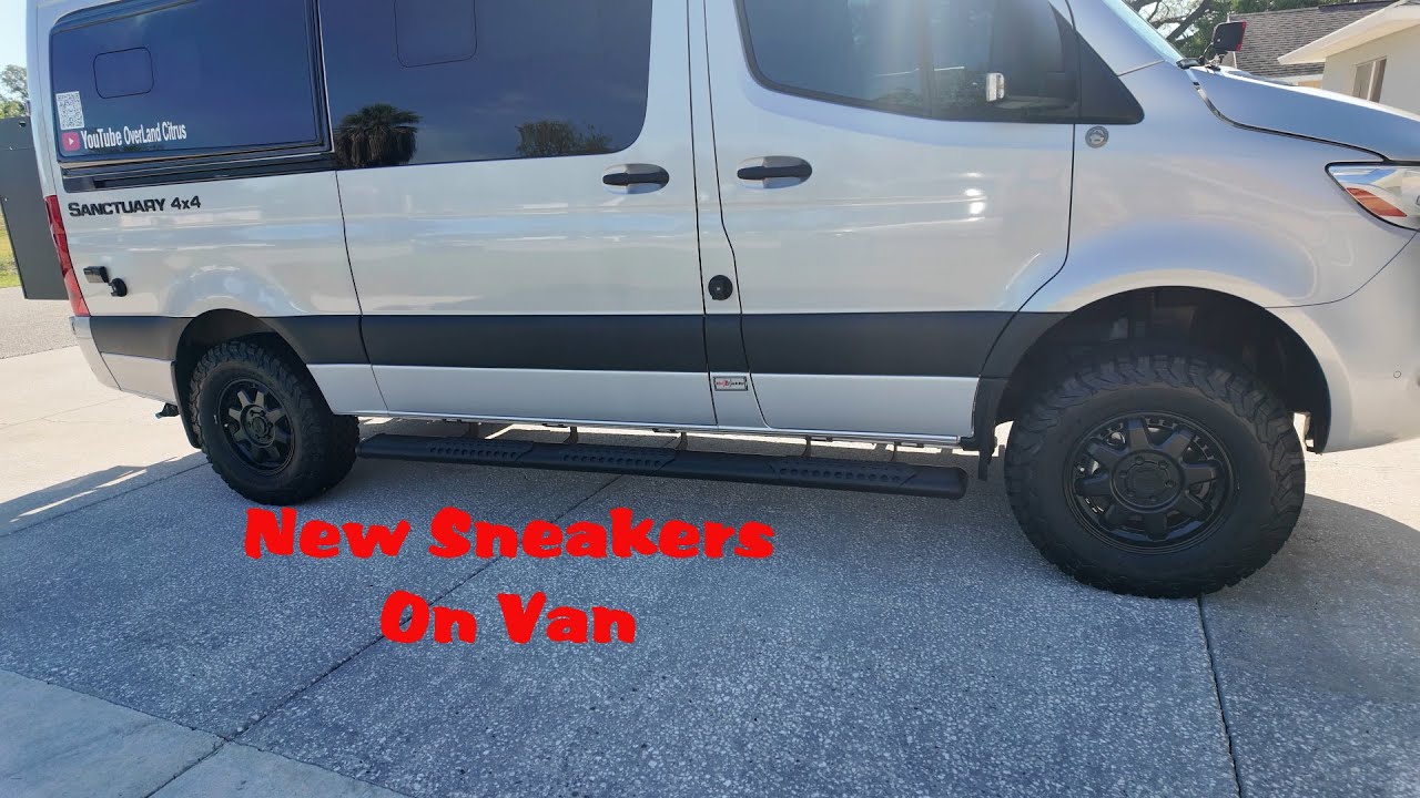 New tires wheels sprinter van - YouTube