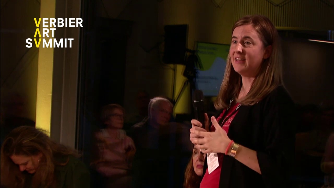 Catherine Bottrill from Julie's Bicycle at the 2020 Verbier Art Summit ...