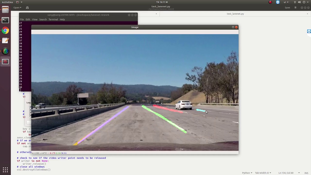 test lane detection - YouTube