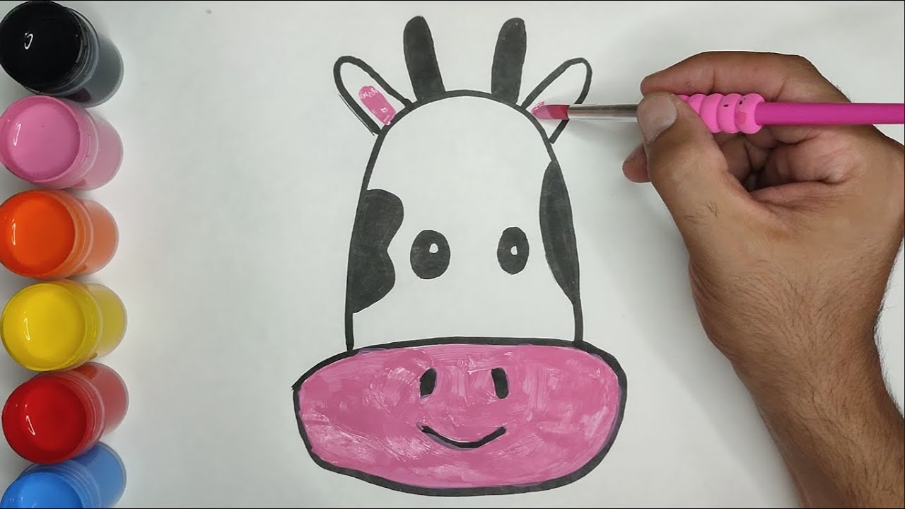 How to draw and paint a cow and frog | for kids drawing #drawing # ...