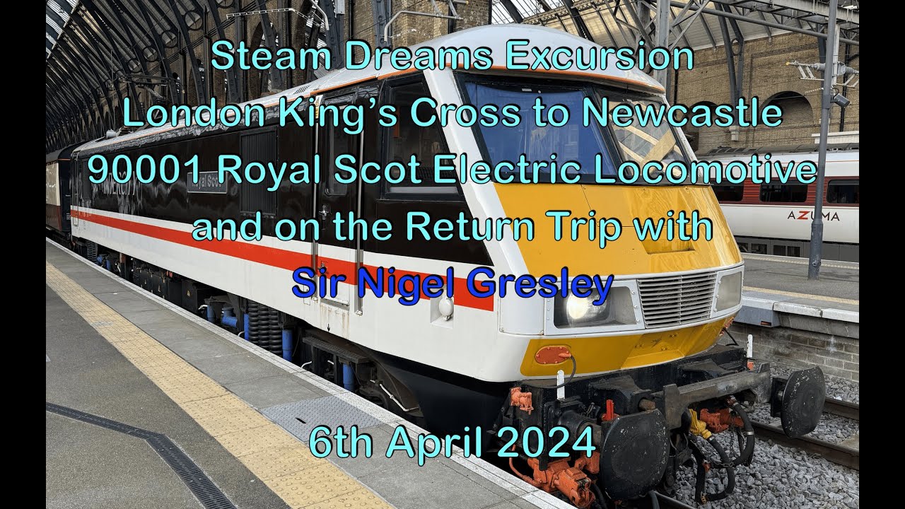 Royal Scot 90001 Electric Locomotive on the King's Cross to Newcastle ...