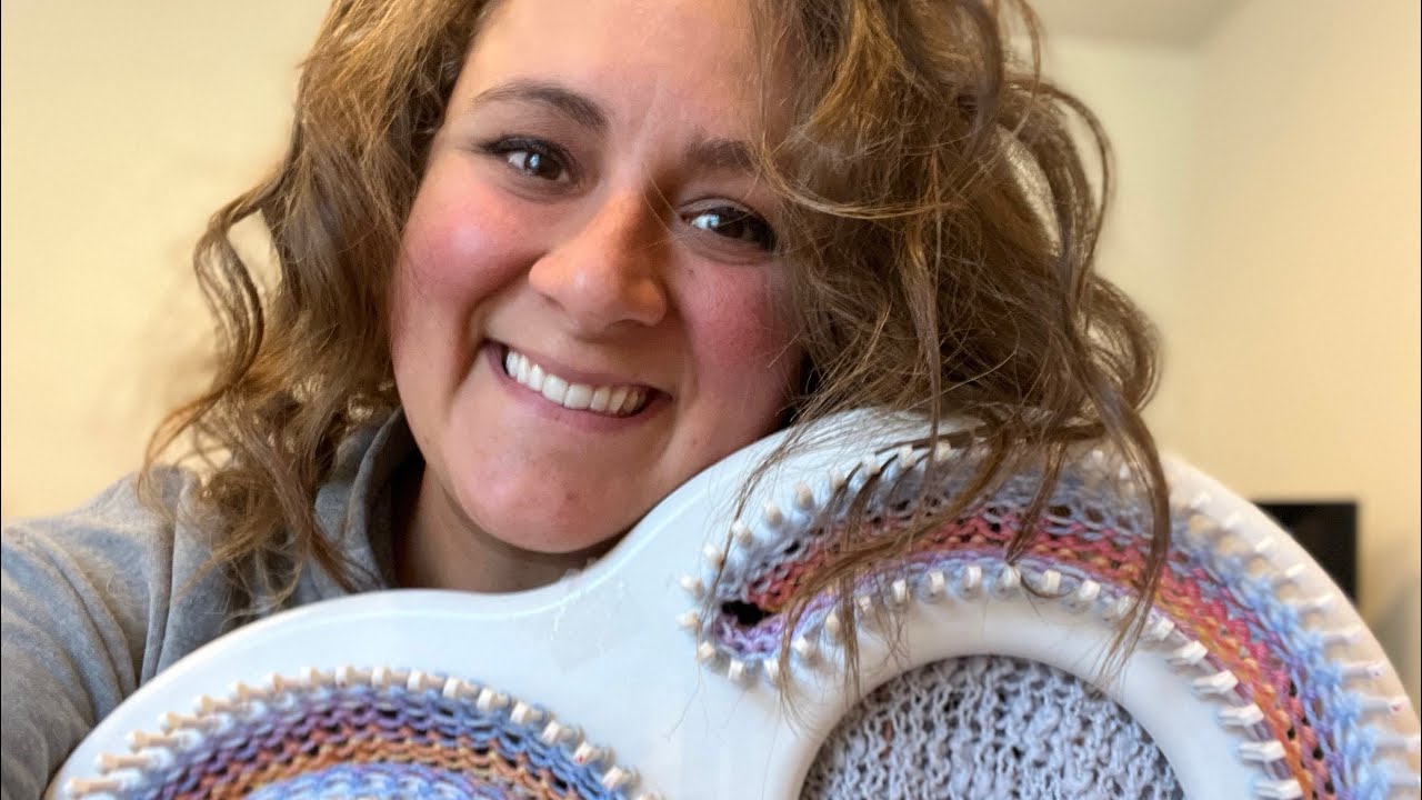 Wrapping and picking a few pegs at a time on the infinity loom. Loom ...