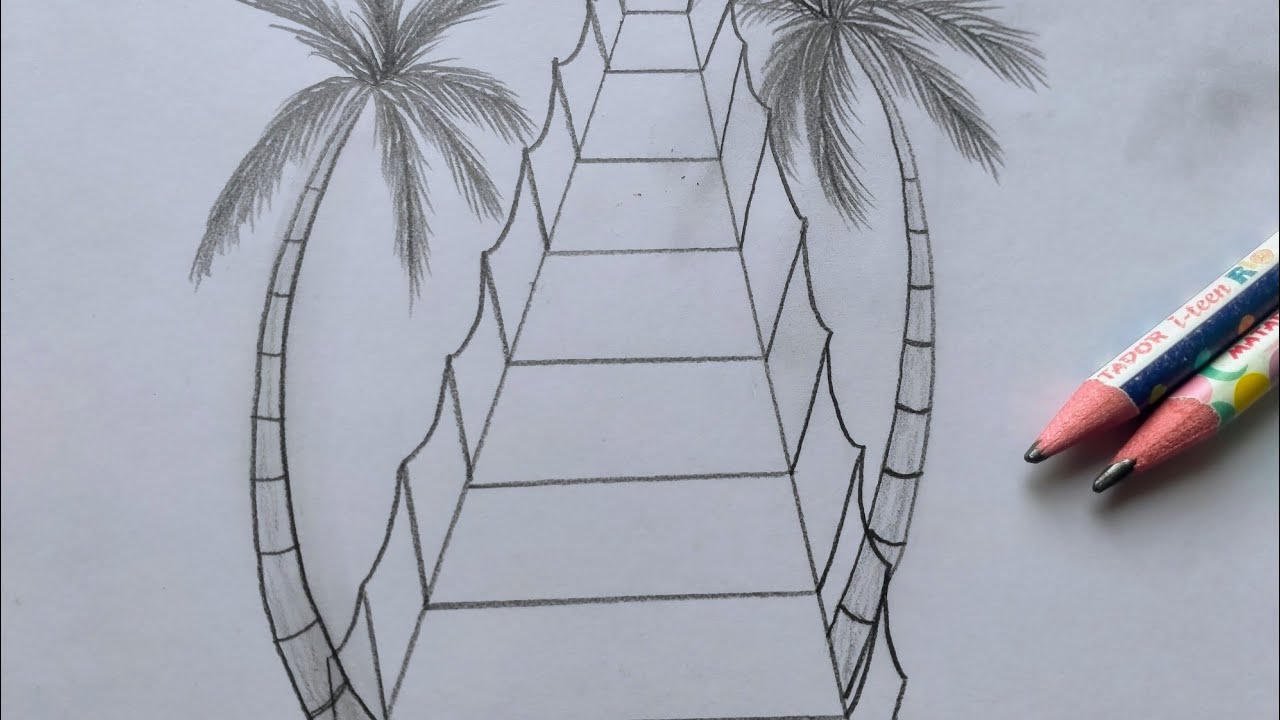 How to draw landscapes step by step. #drawing - YouTube