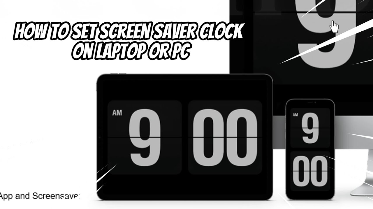 How to Set Screen Saver Clock on Laptop or PC - YouTube