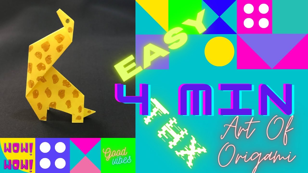 Origami Easy Paper Folding Giraffe1 - Origami de girafa - DIY - YouTube