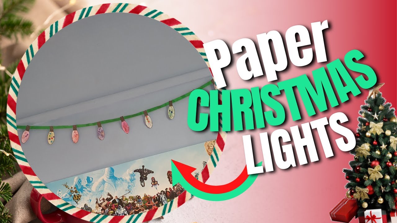 Paper Christmas Lights Craft #christmascraft #frugalchristmas # ...