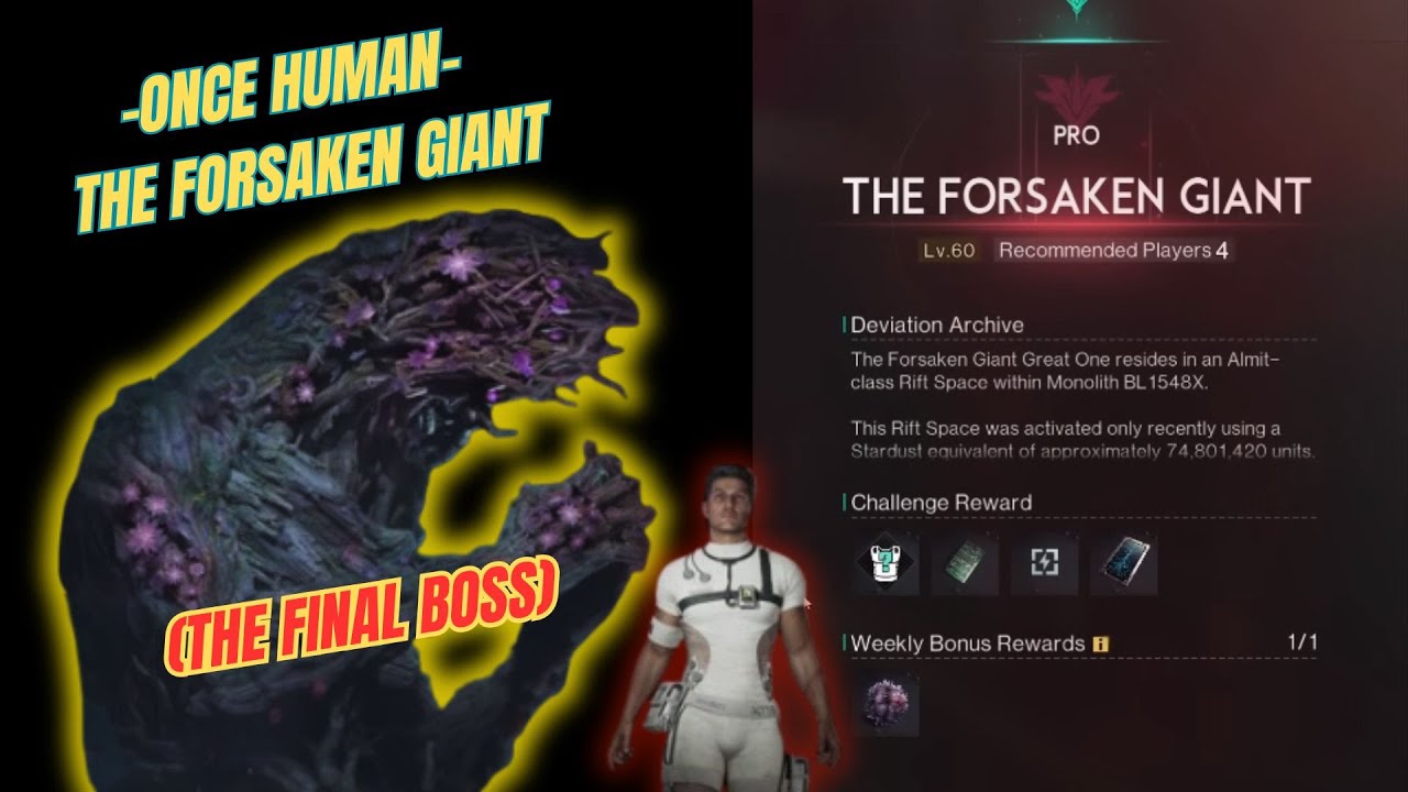 Once Human final Boss (The forsaken Giant) wooah it was tough - YouTube