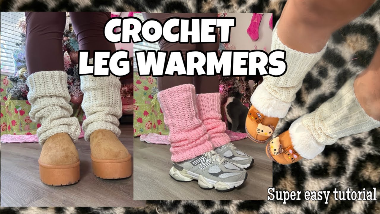 Crochet Leg Warmers Tutorial - YouTube