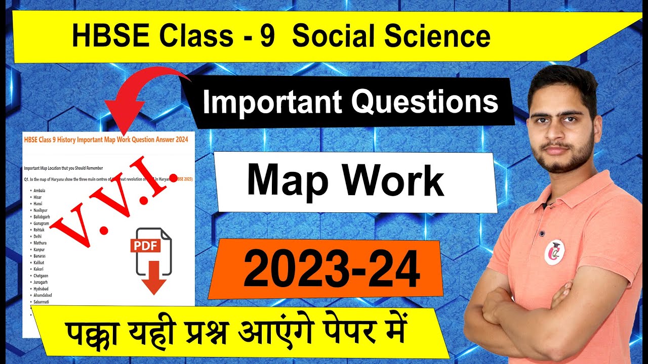 HBSE Class 9 Social Science Map Question Answer 2024 PDF - History and ...