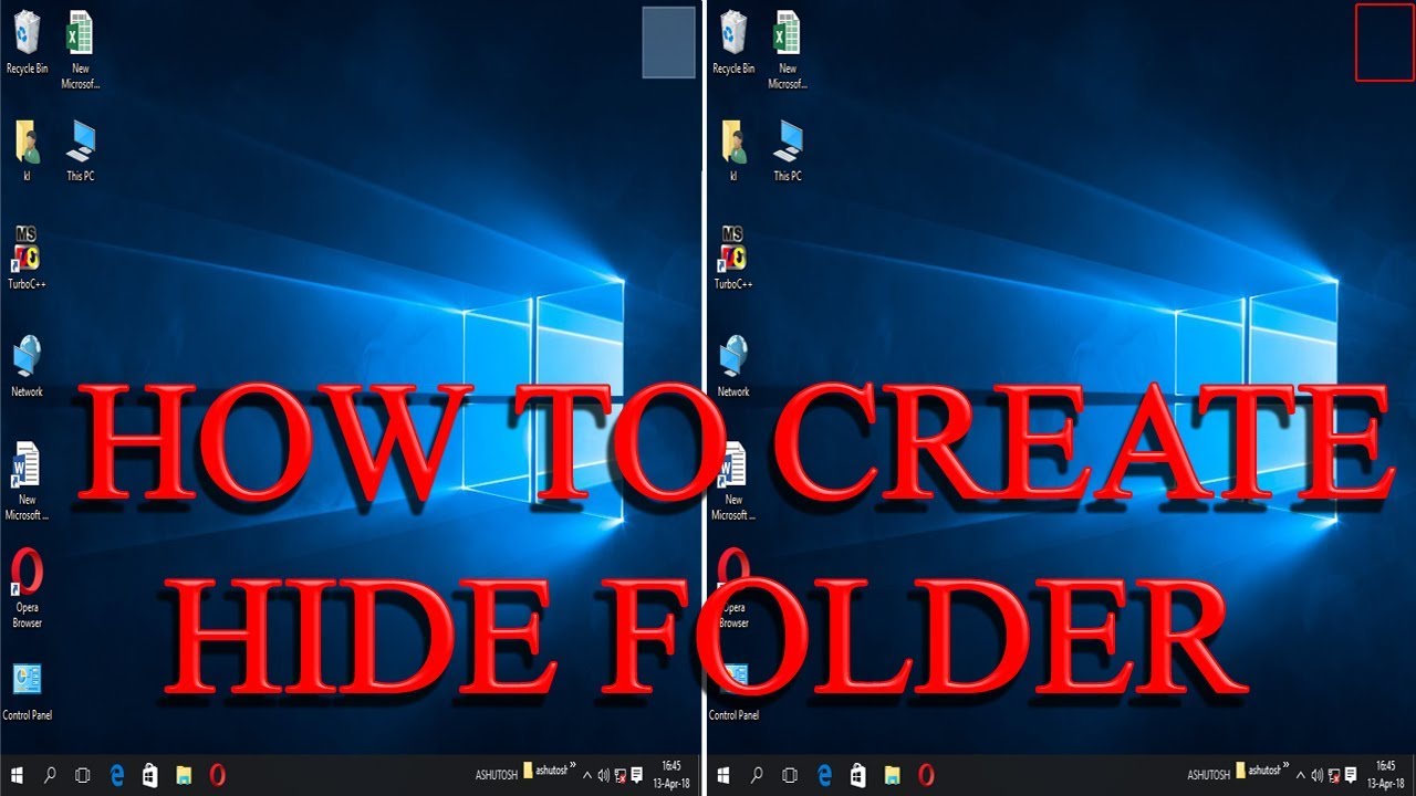 How to create Hiden folder in Windows 10 - YouTube