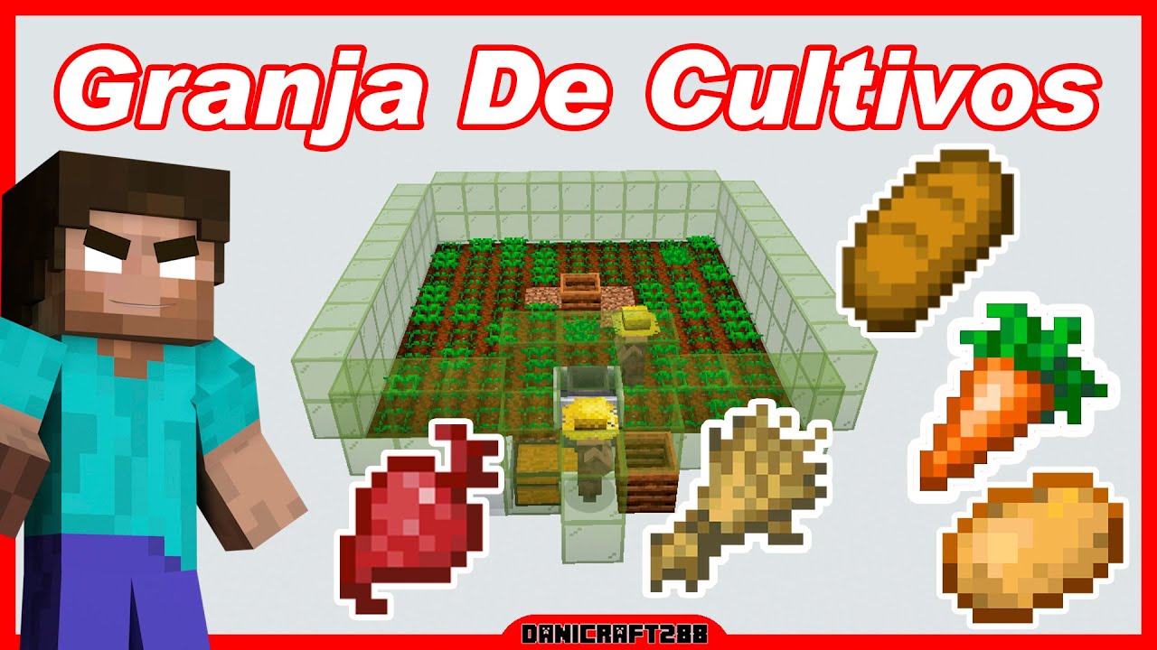 Granja de Cultivos En Minecraft - YouTube