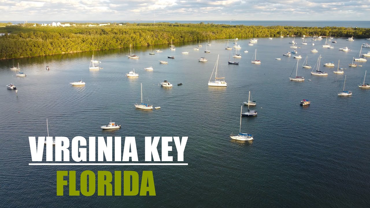 Virginia Key Miami Florida, 4K Drone Video Of Rickenbacker Marina ...