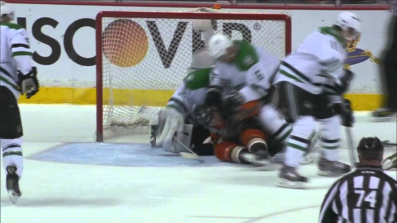 Trevor Daley mugging Corey Perry Dallas Stars vs Anaheim Ducks 4/18/14 ...