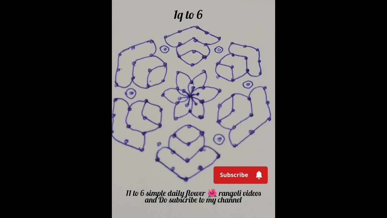 How to make simple daily colam with refreshing 🌅 daily rangolis - YouTube