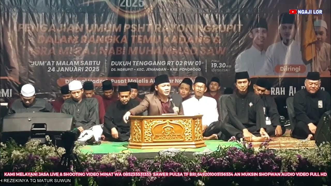 NGRUPIT BERSHOLAWAT PENGAJIAN UMUM PSHT RAYON NGRUPIT DALAM RANGKA TEMU KADANG DAN ISRA MI'RAJ ...